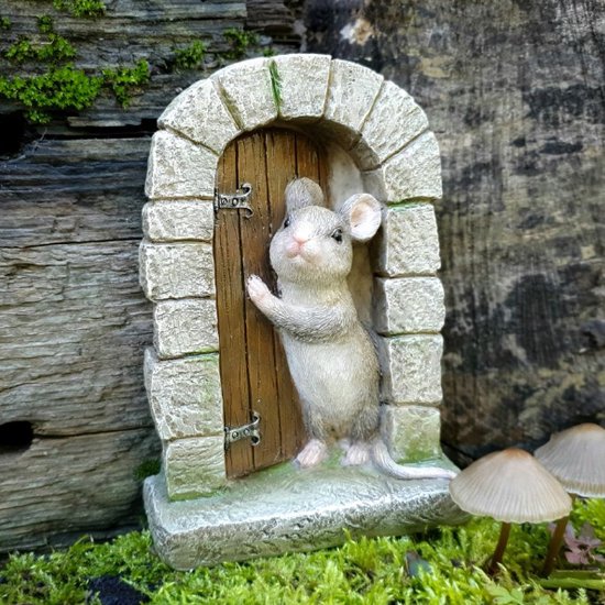 Decoratief figuur - muis aan de deur | bol