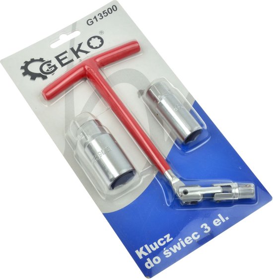 GEKO Bougiesleutelset - 3-delig - Flexibele Kop - 16mm & 21mm | bol