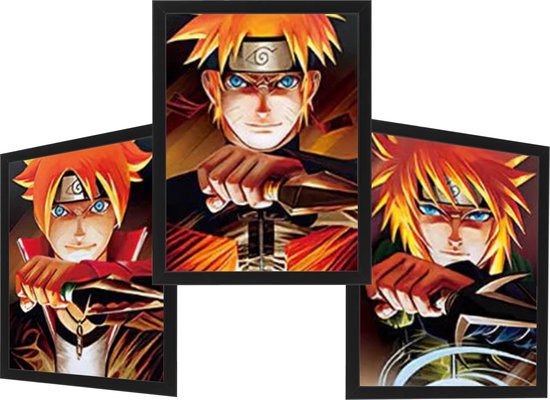Naturo/Boruto/Minato Poster + Lijst 3D - 3D Effecten | bol