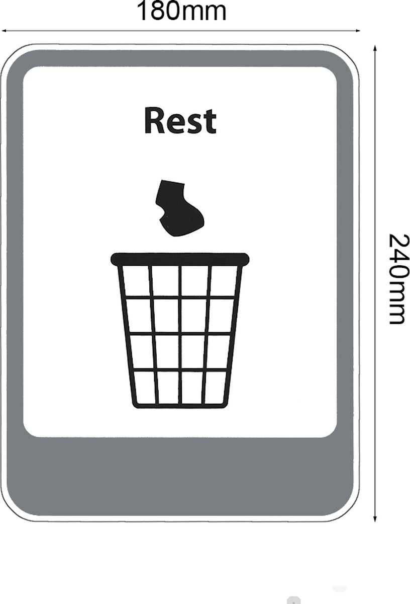 Kliko stickervel - Rest - container sticker - afvalbak stickers ...