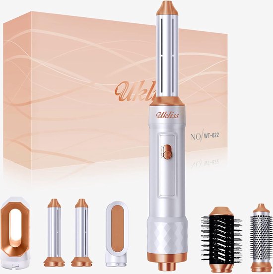 2 x Air krultang wrap Ukliss 6 in 1 Air Styler Föhnborstel set ...