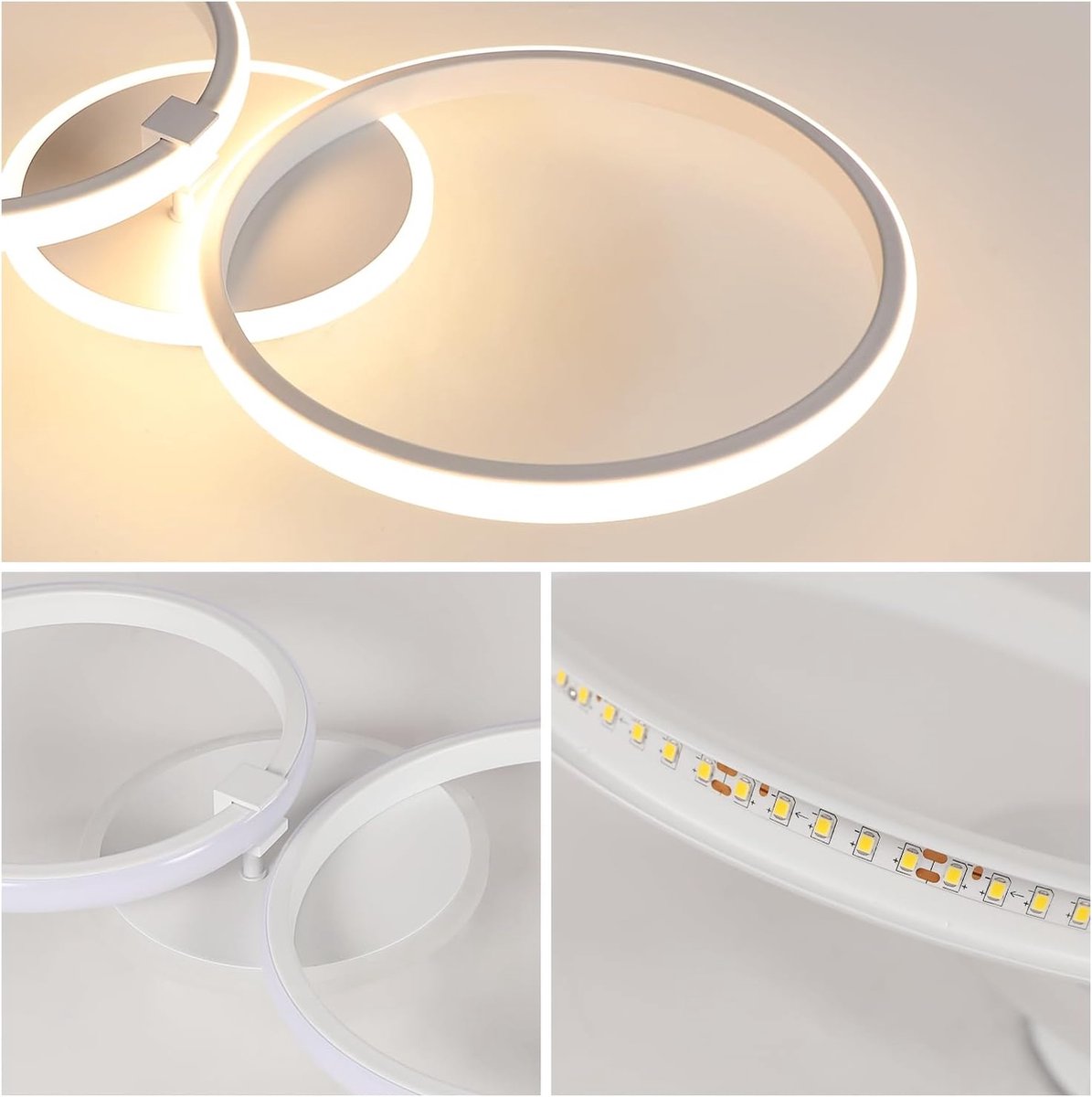 LED Plafondlamp, 42W Moderne Ronde Plafondlamp, Warm Wit 3000K, Binnen ...