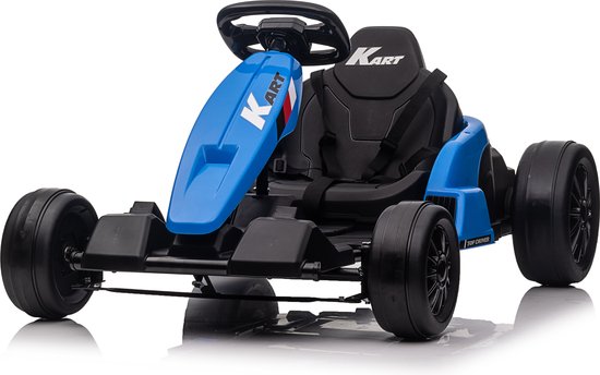 Kars Toys Drift Kart Deluxe - Elektrische kart met 24V accu - Blauw | bol