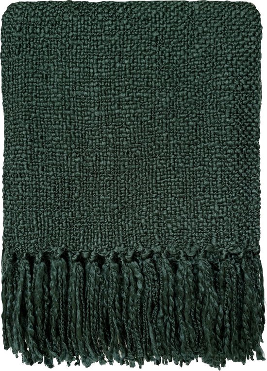 Malagoon - Forest green solid throw | bol