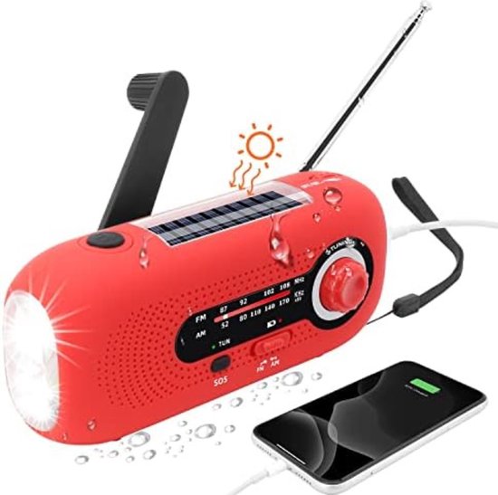 Gratyfied- Opwindbare Radio- Wind-Up Radio- Noodradio Opwindbaar ...