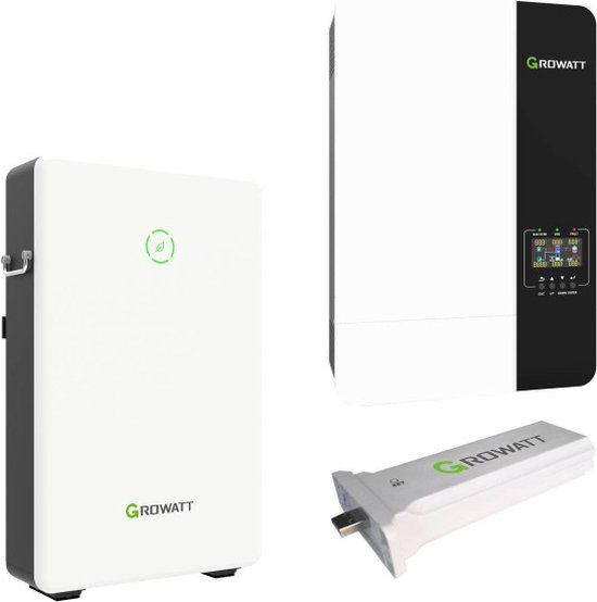 Growatt SPF3500 ES 3.5kW Off-Grid Omvormer Met 6,5 KWh Thuisbatterij | bol