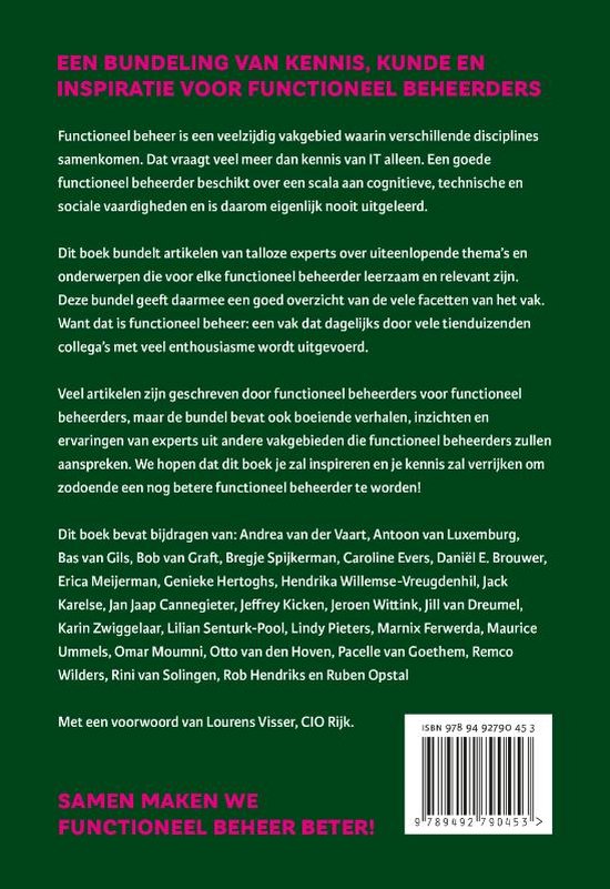 De functioneel beheer bundel, Daniël E. Brouwer | 9789492790453 | Boeken | bol
