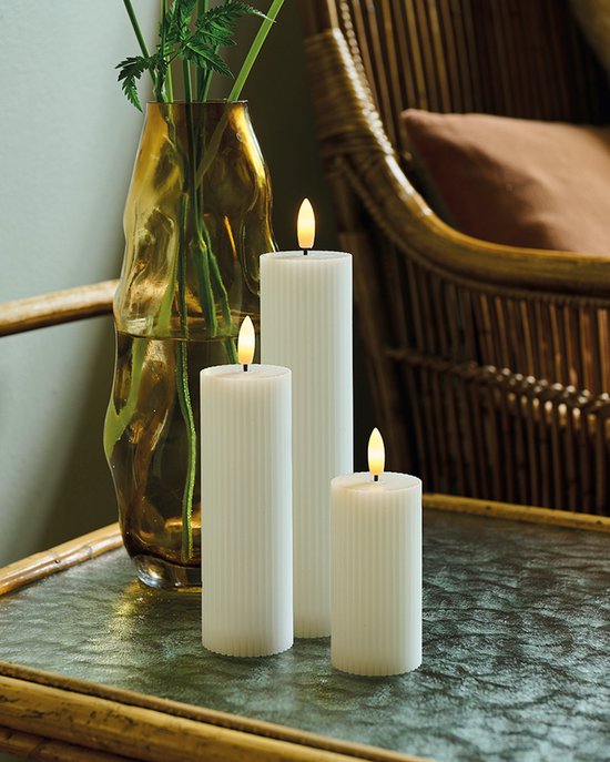 Sirius Smilla - rechargeable - set van 3 oplaadbare witte pilaar ...