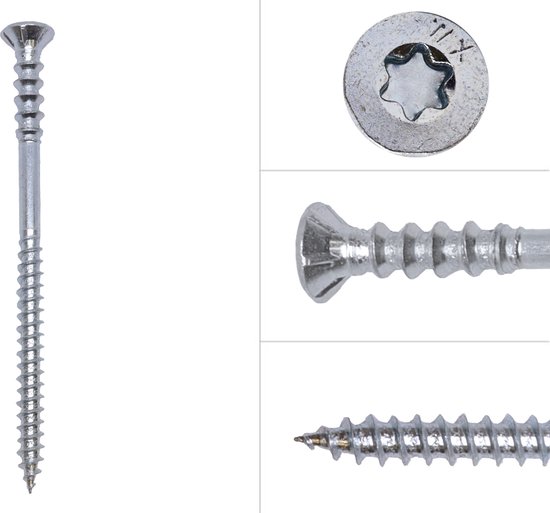 Wovar Stelschroeven Verzinkt 6 x 100 mm Torx 25 | Doos 100 stuks | bol