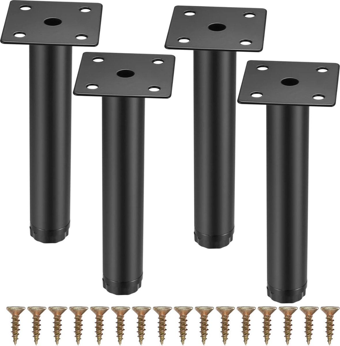 4 stuks meubelpoten, 15 cm, verstelbare meubelpoten, metalen kastpoten ...