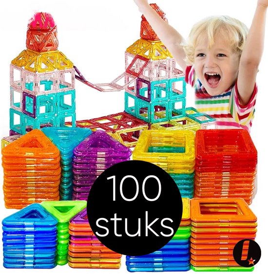 Magnetic Tiles-Magnetische bouwstenen-Educatief speelgoed voor kinderen ...