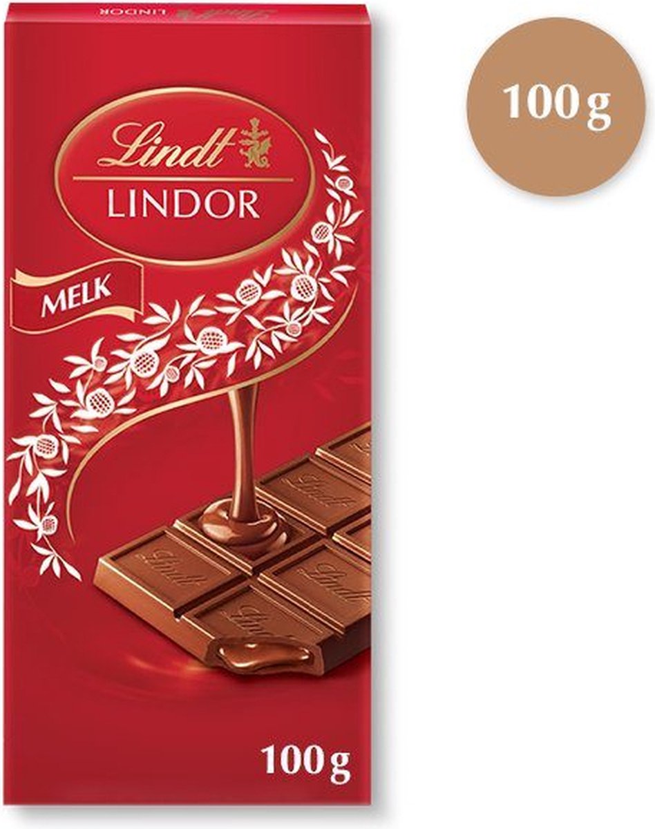 Lindt Lindor Chocolade tablet melk 18 x 100 gram | bol