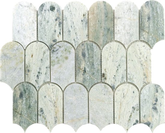 Natuursteen steenstrip mozaïektegel - Green marble tears-Leno-Deco | bol