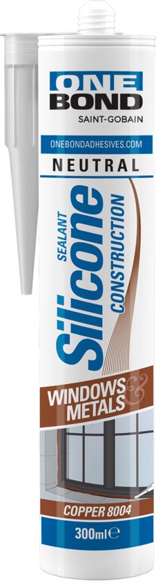 OneBond - Siliconenkit - Koper - Voor binnen en buiten - 300ml | bol