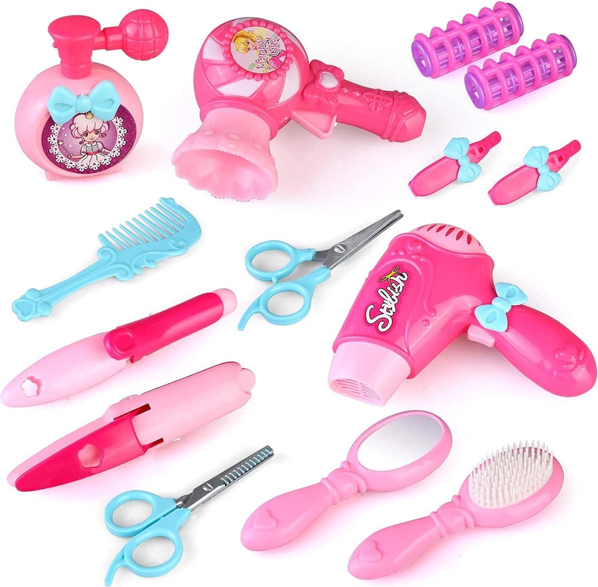 VBZ Kappersset Speelgoed – 15 Stuks Kappersset Voor Kinderen - Inclusief Haardroger,... | bol