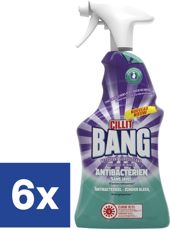 Cillit Bang Antibacterieel Spray Zonder Bleek - 6 x 750 ml | bol