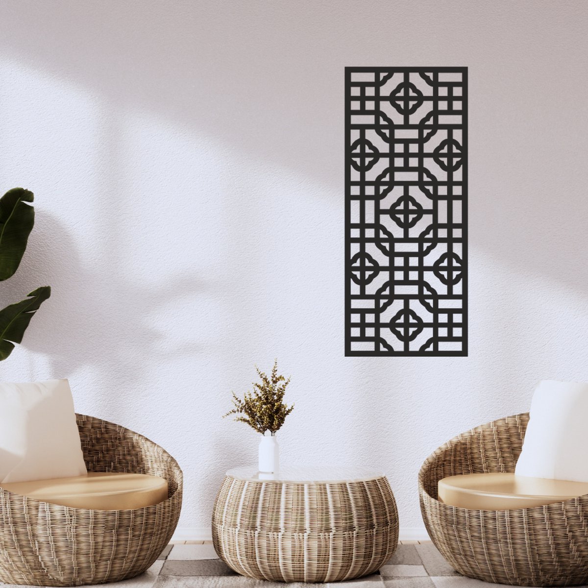 Wandstaal Wandpaneel "Chique Cross" 437x1200 Zwart Wandpaneel, Wanddecoratie, Staal,... | bol