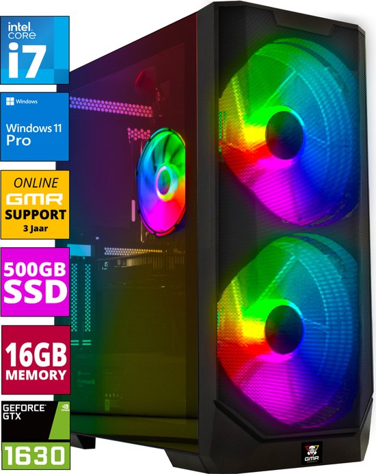 Intel Compleet PC | Intel Core i7 | 16 GB RAM | 500 GB SSD | GTX 1650 ...