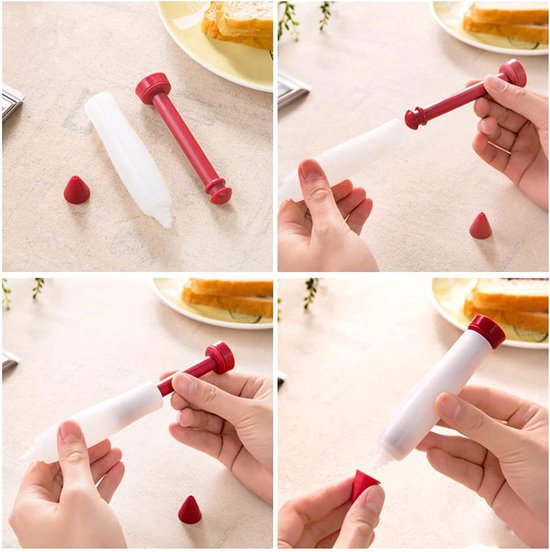 Pack of 4 Pastry Syringes Cake Syringe Decorating Syringe Silicone ...