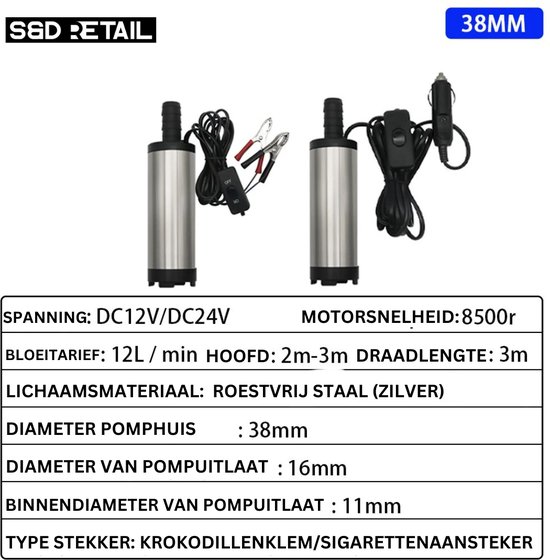 S&D Retail Dompelpomp - Dompelpomp Vuil Water Multifunctioneel ...