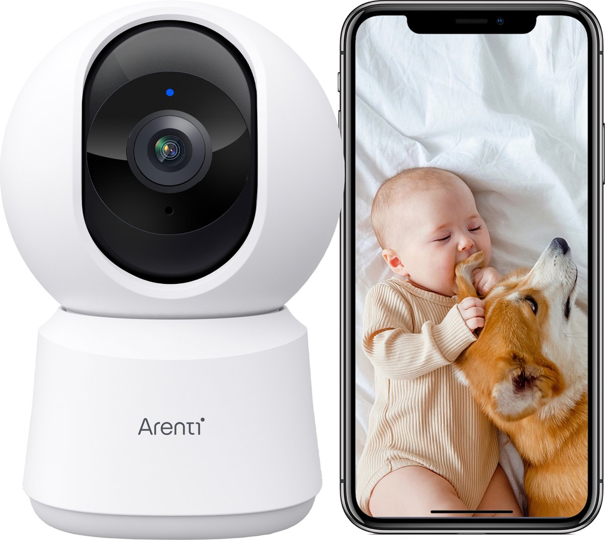 Arenti P2Q Beveiligingscamera Voor Binnen - 4MP - Beweegbaar - Dual-Band Wifi -... | bol