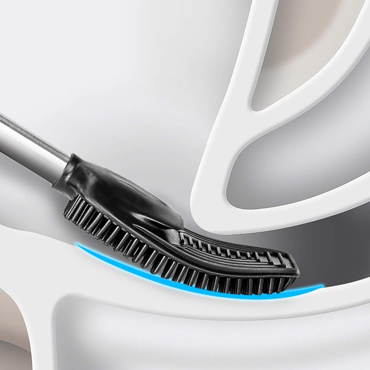 Toiletborstel met Houder - Toiletborstel Siliconen - WC Borstel - Plat en Flexibel -... | bol