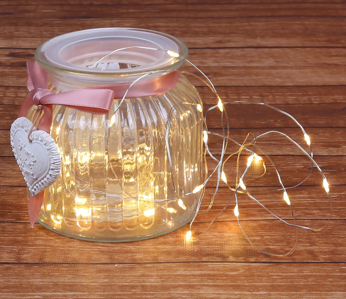 Lichtsnoer, decoratieve LED-draad, werkt op batterijen, 40 lampjes ...