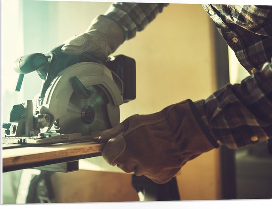 PVC Schuimplaat- Werk - Zaag - Machine - Hout - Handschoenen - 80x60 cm ...