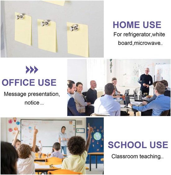 Aimant Néodyme Extra Stark, 18 Pièces Cône Magnete Mini Punaises Push ...