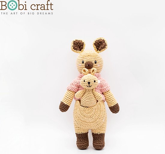 Bobi craft Little Knight Karo (M) - Knuffel kangoeroe 30cm | bol