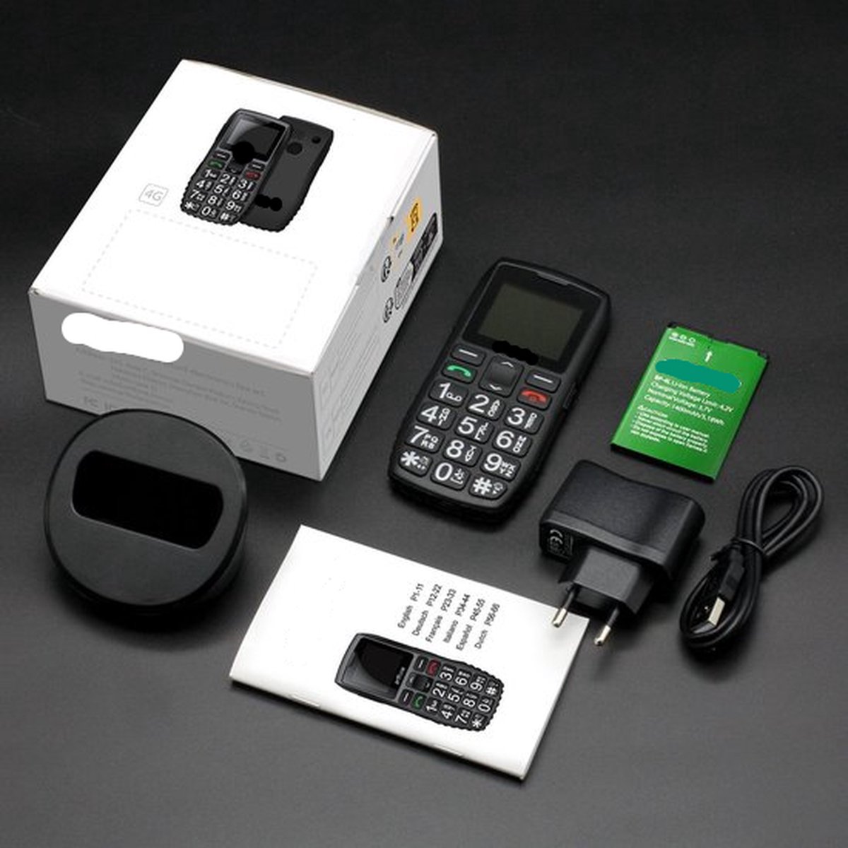 4G - Senioren Mobiele Telefoon - Met Oplaadstation - GSM - Mobiel - Big ...