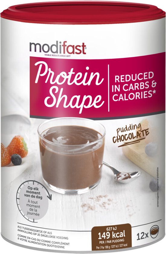 3x Modifast Protein Shape Pudding Chocolade 540 gr | bol