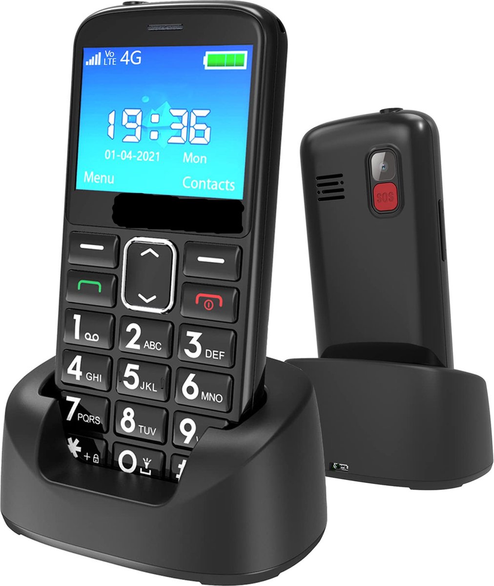 Senioren Mobiele Telefoon met 4G - Grote Toetsen - Met Simkaart ...