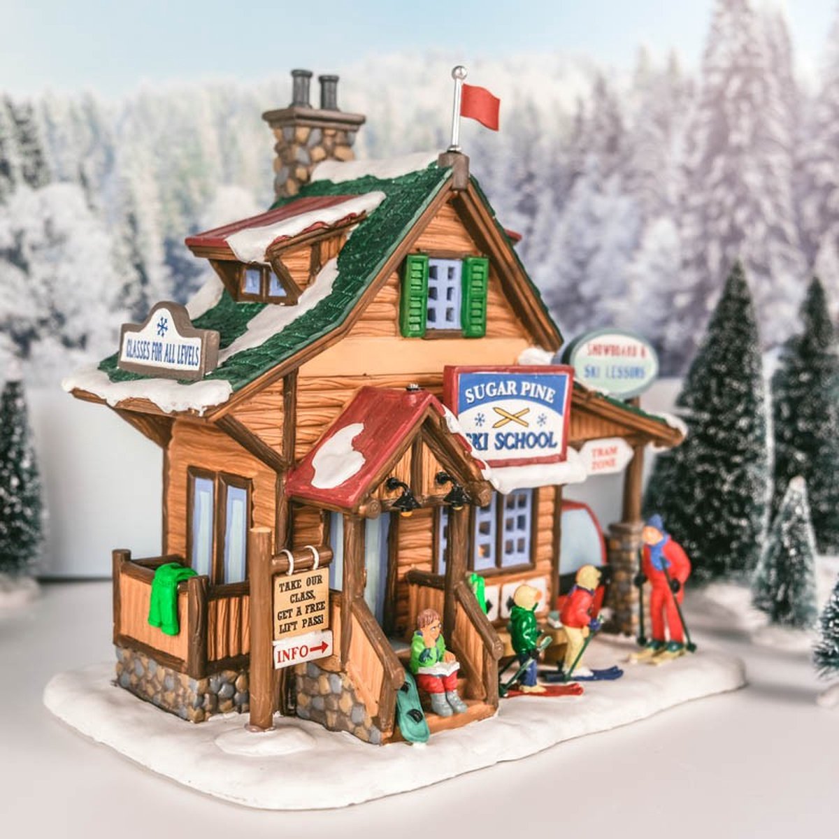 Lemax Kerstdorp Sugar Pine Ski School - met verlichting | bol
