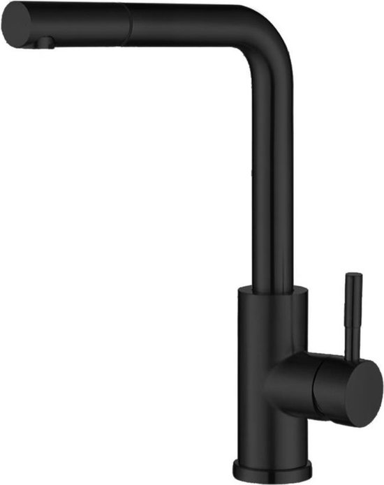 LABOZA - Spout Zwart Keukenkraan met Uittrekbare Uitloop | bol