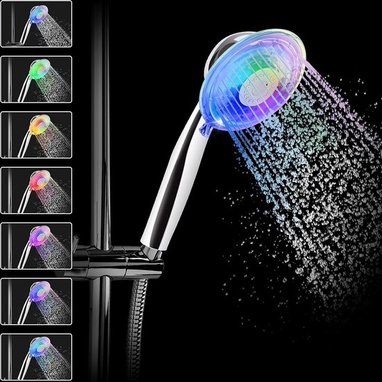 kleurrijke LED water kraan - Led-handdouche, douchekop, led-douchekop ...