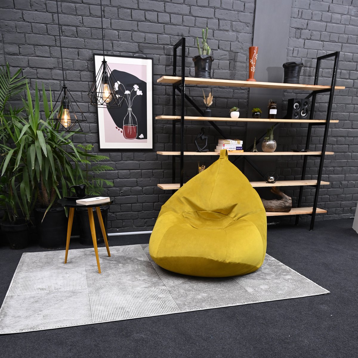 Loft 25 Fluwelen Zitzak - Grote Zitzak Volwassenen - Binnen Zitzakken ...