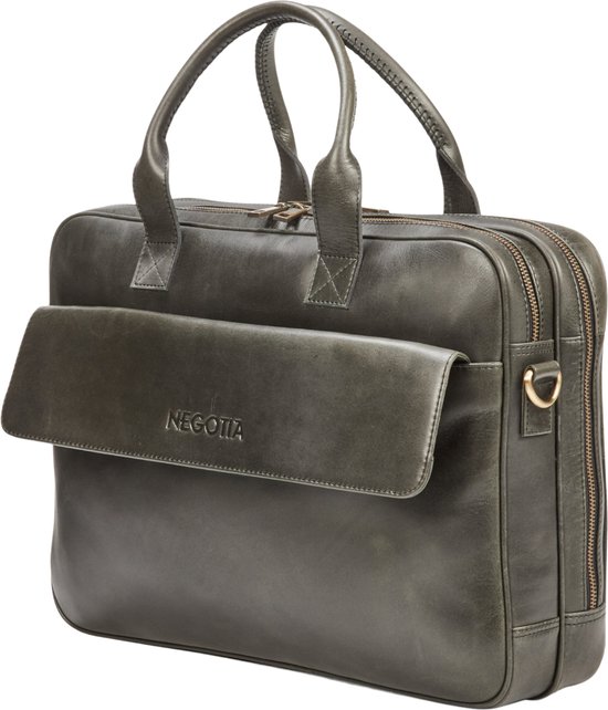 NEGOTIA Alpha - Laptoptas 15 6 inch - Laptoptas Leer - Aktetas ...