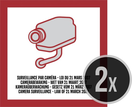 Pictogram/ plaatje (flexibel) (2x) | Camerabewaking Wetgeving maart ...