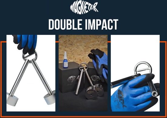 Magnetar Double Impact - Vismagneet Connector - RVS - Verbinden van ...