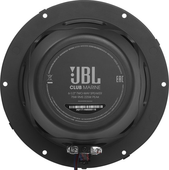 JBL Club Marine 6,5" (165 mm) - Autospeaker - 2-weg Full Range Speakers ...