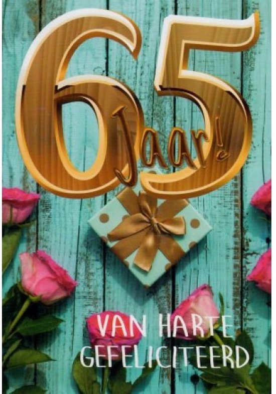 65 jaar! Van harte gefeliciteerd met je verjaardag! Een mooie kaart met ...