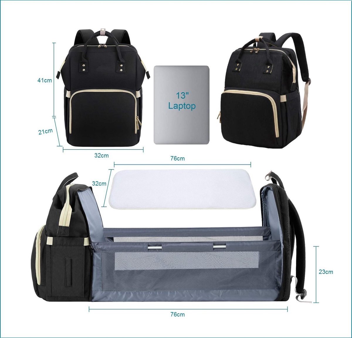 Parya Official - Multifunctionele Baby Rugzak - Luiertas ...