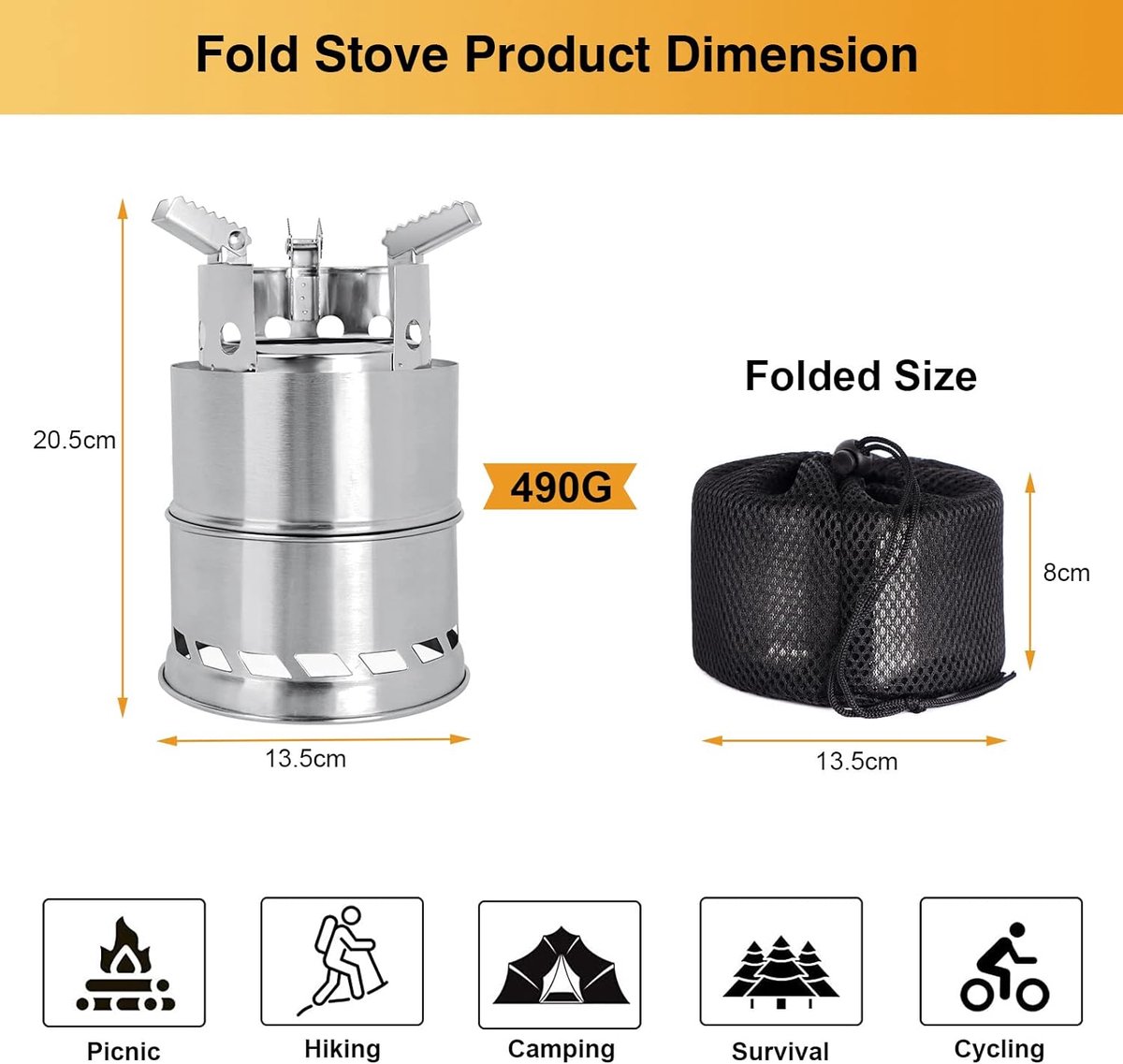 Camping Houtkachel, Campingkachel voor buiten, Draagbare Kleine ...