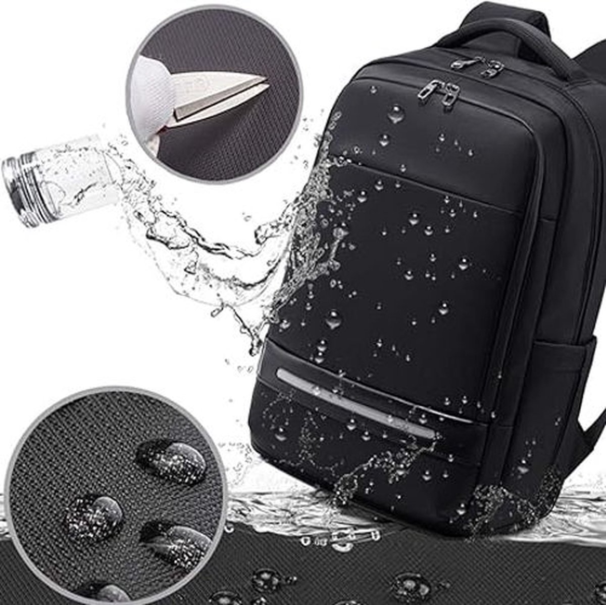 Laptop rugzak, 17 inch waterdichte zakenreis werk computer rugzak tas ...