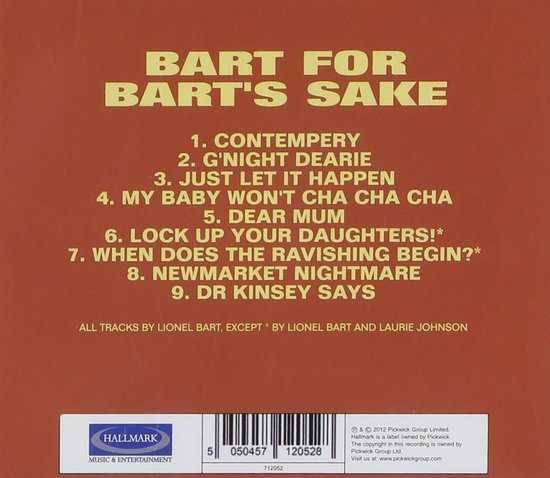 Lionel Bart - Bart For Bart's Sake (CD), Lionel Bart | Muziek | bol