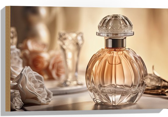 Hout - Parfum - Rozen - 60x40 cm - 9 mm dik - Foto op Hout (Met ...