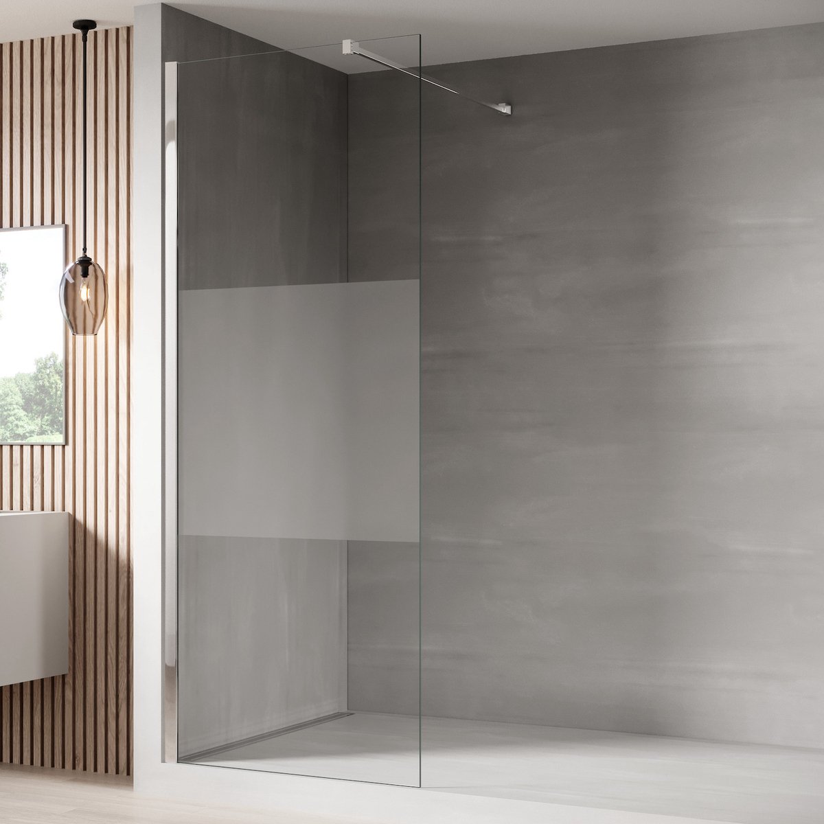 Badplaats Douchewand Florida 60 cm x 200 cm - Chroom – Inloopdouche 8 ...