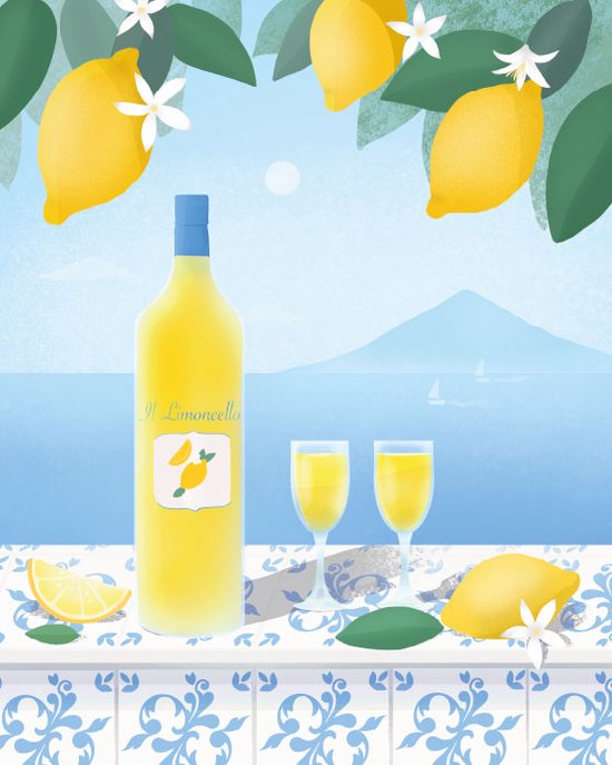 Limoncello Kunstdruk 40x50cm | Poster | bol