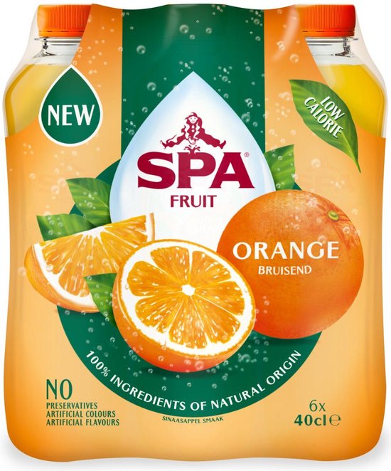 Spa Fruit - Bruisende Orange - 6x40 cl - Low Calorie | bol